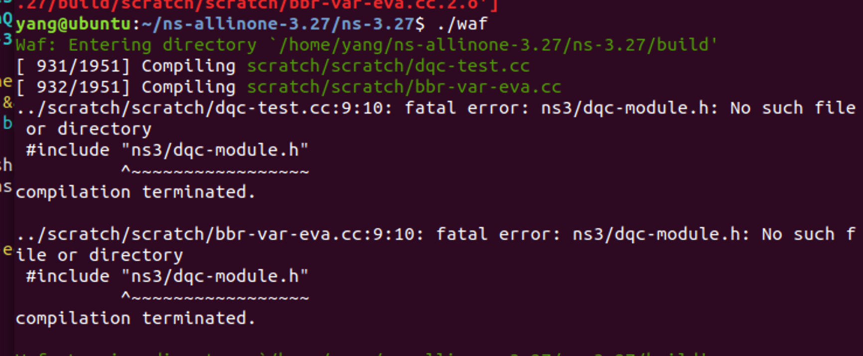 The "dqc-module.h" didn't under the ns3 file, where was it? · Issue #1 · SoonyangZhang ...