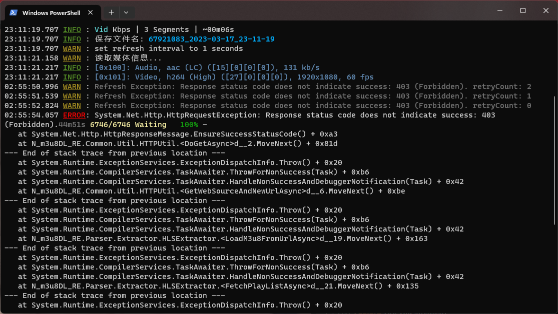 希望能对直播流发生的各种情况进行处理，给一些比较明确清楚的报错信息 · Issue #137 · nilaoda/N_m3u8DL-RE · GitHub