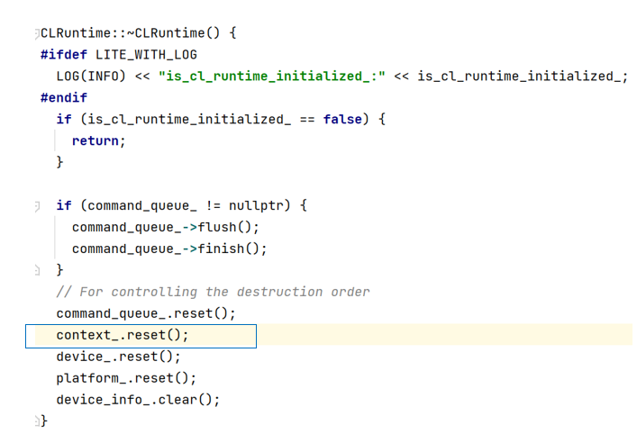 官网案例3.1 mobilenetv1_light + OpenCL程序5-10min后才能退出 · Issue #9075 · PaddlePaddle/Paddle-Lite · GitHub