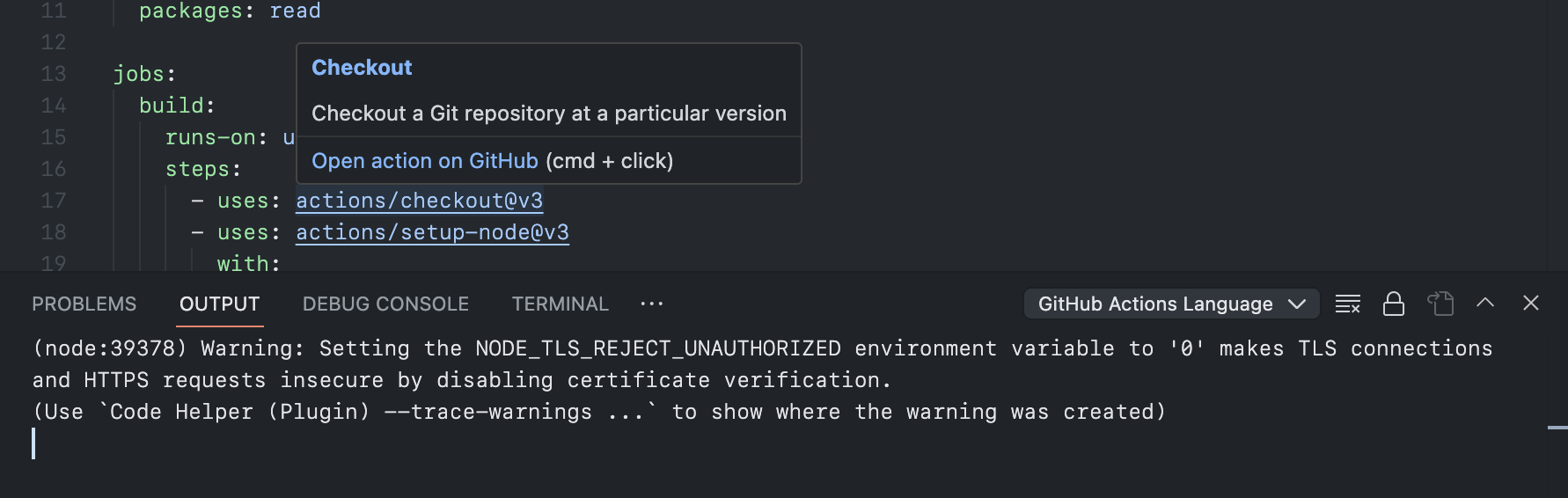 Respect the OS certificate store · Issue #39 · github/vscode-github-actions · GitHub