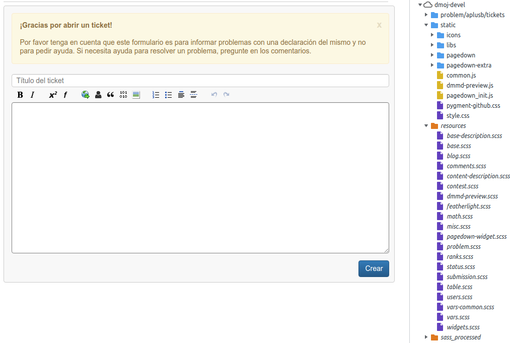 WYSIWYG editor not being displayed · Issue #2123 · DMOJ/online-judge · GitHub
