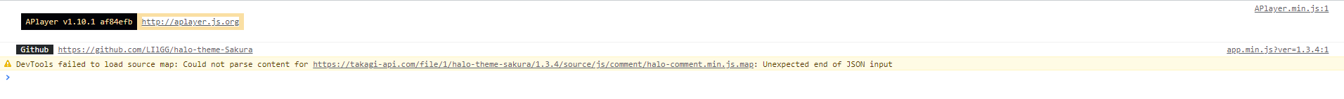 音乐播放器加载不出来 · Issue #253 · LIlGG/halo-theme-sakura · GitHub