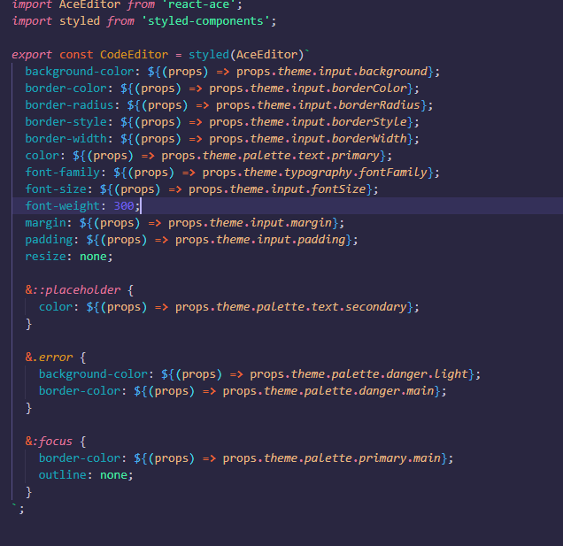 Support Styled Components Theme Prop · Issue 790 · Securingsincity React Ace · Github