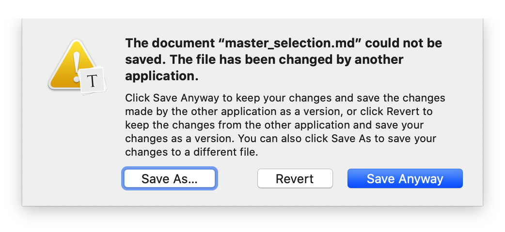 Cannot save file because has been changed by another app · Issue #3137 ...