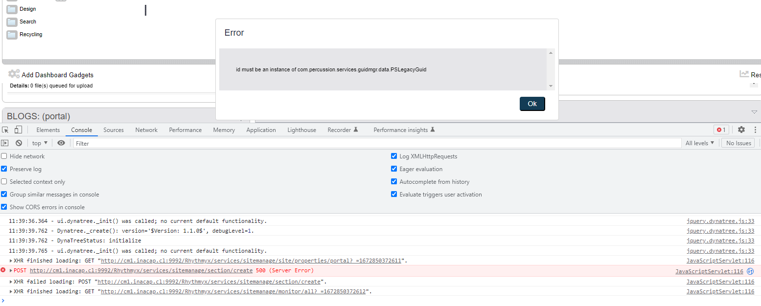 Return user friendly error when attempting to create blog in a Folder · Issue #718 · percussion ...