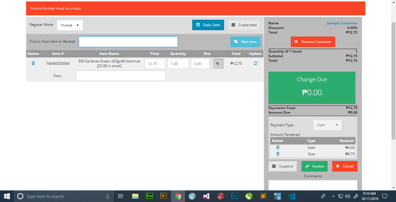 error: Invoice number must be unique · Issue #2578 · opensourcepos/opensourcepos · GitHub