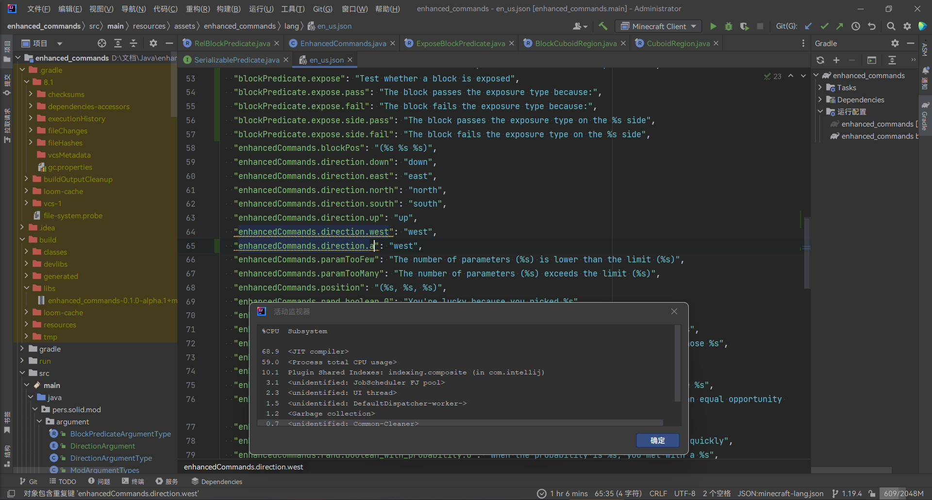 It freezes the IDEA when I'm writing the language file · Issue #2035 · minecraft-dev ...