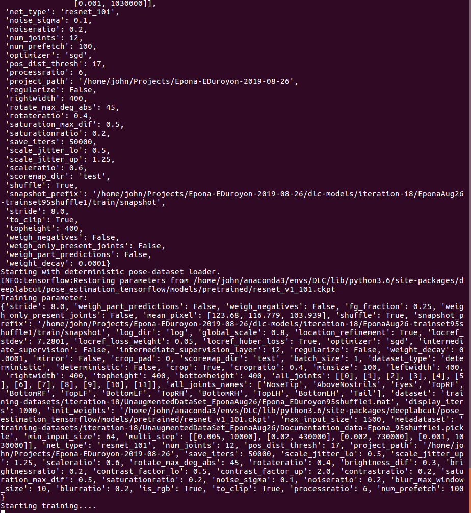 Issues using Tensorpack for data augmentation · Issue #429 · DeepLabCut/DeepLabCut · GitHub