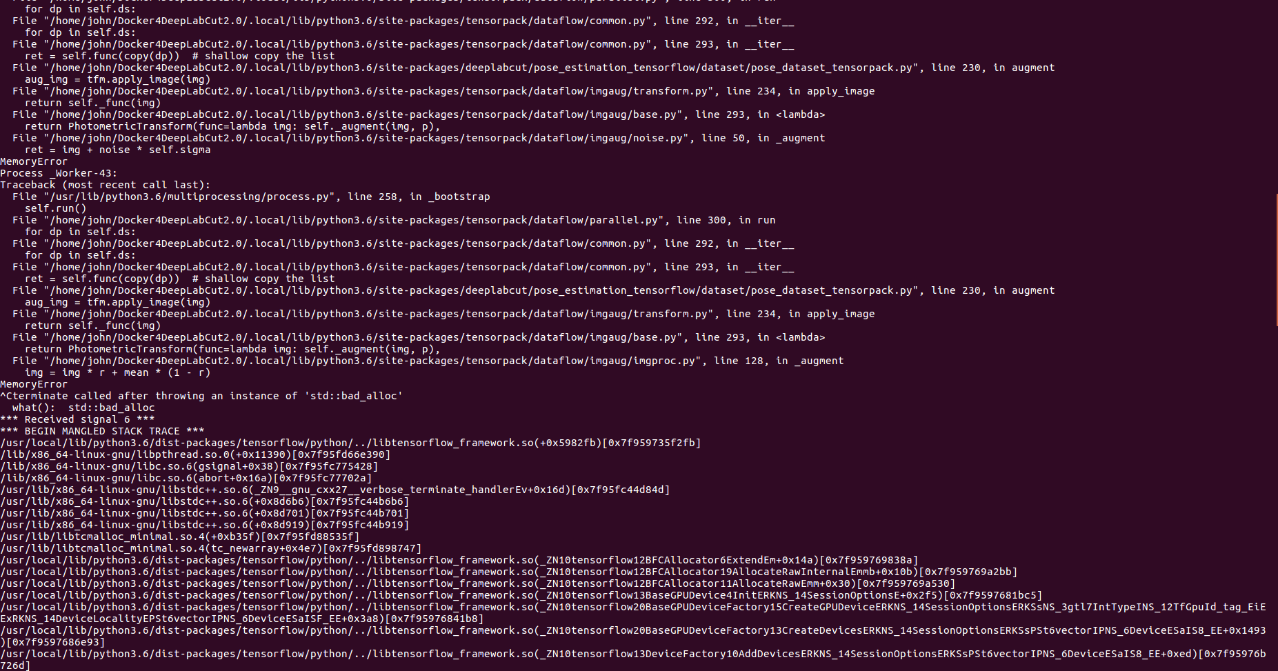 Issues Using Tensorpack For Data Augmentation · Issue 429 · Deeplabcut Deeplabcut · Github