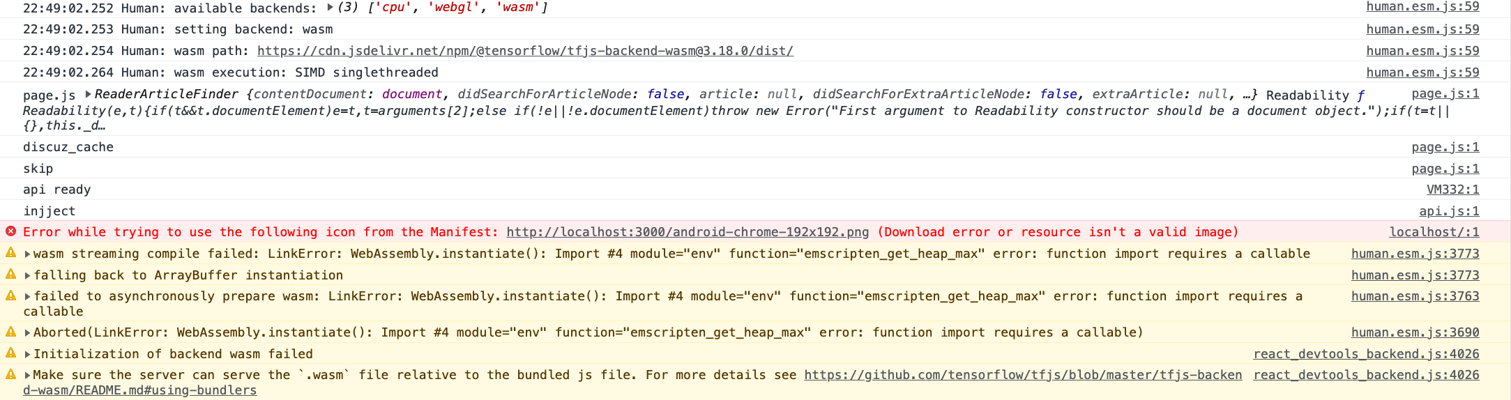 Correct .wasm path. · Issue #249 · vladmandic/human · GitHub