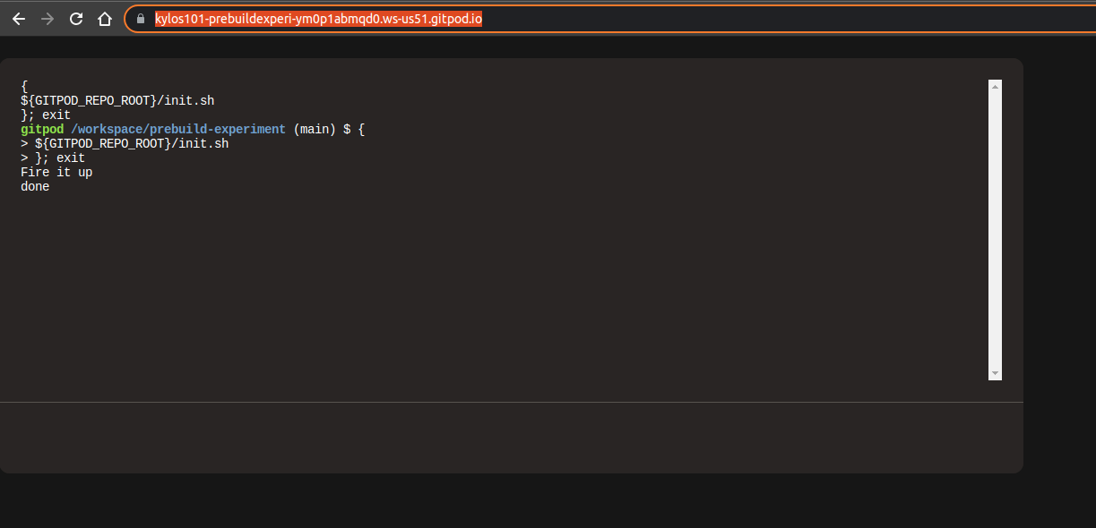 Prebuild logs view broken when triggering a prebuild manually · Issue #11079 · gitpod-io/gitpod ...