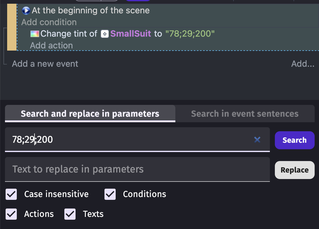 Search and replace fails to identify strings in color picker fields related actions · Issue ...