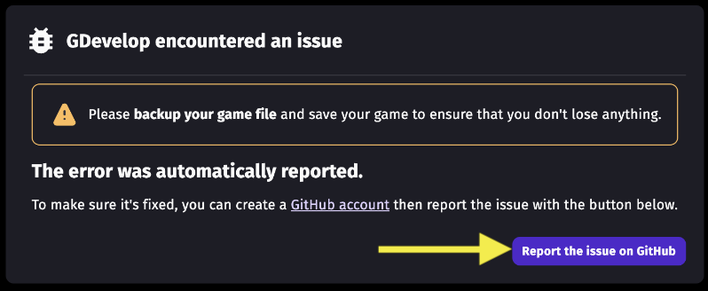 Gdevelope issue · Issue #5786 · 4ian/GDevelop · GitHub