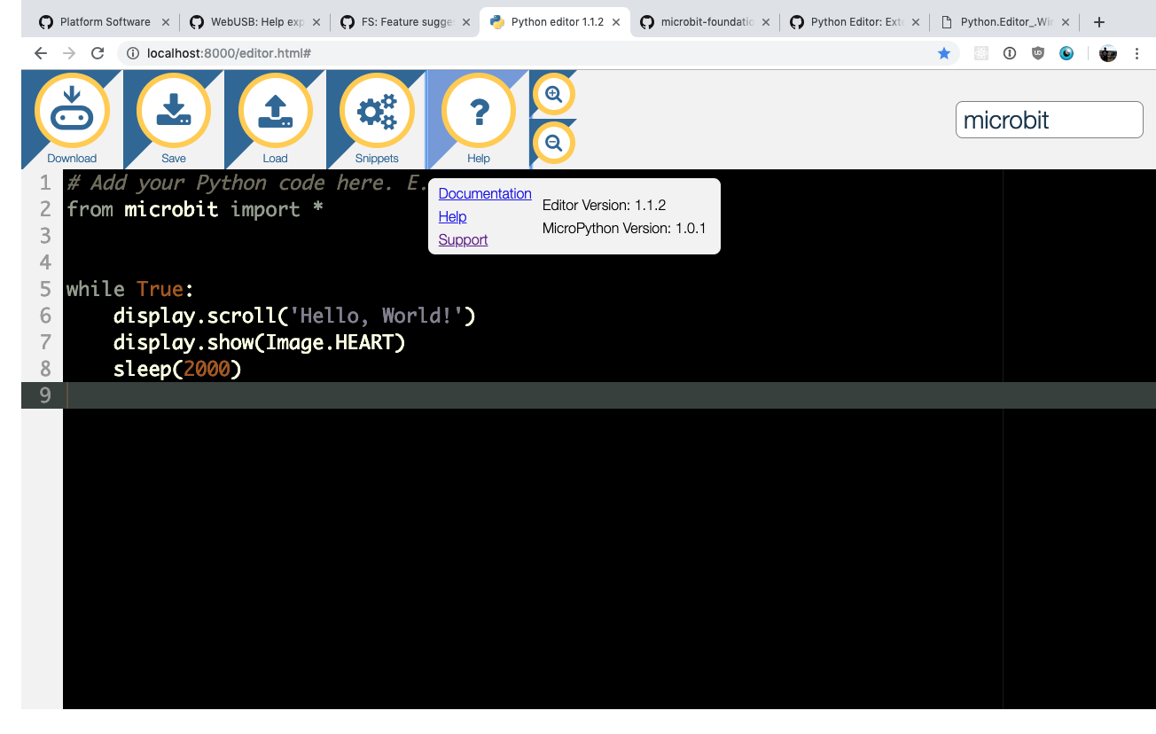 Webusb Help Expansion Doesn T Fit Horizontally · Issue 110 · Bbcmicrobit Pythoneditor · Github