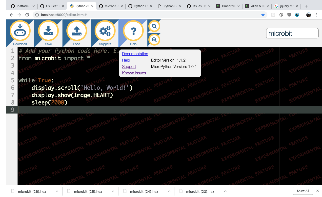 WebUSB: Help expansion doesn't fit horizontally · Issue #110 · bbcmicrobit/PythonEditor · GitHub