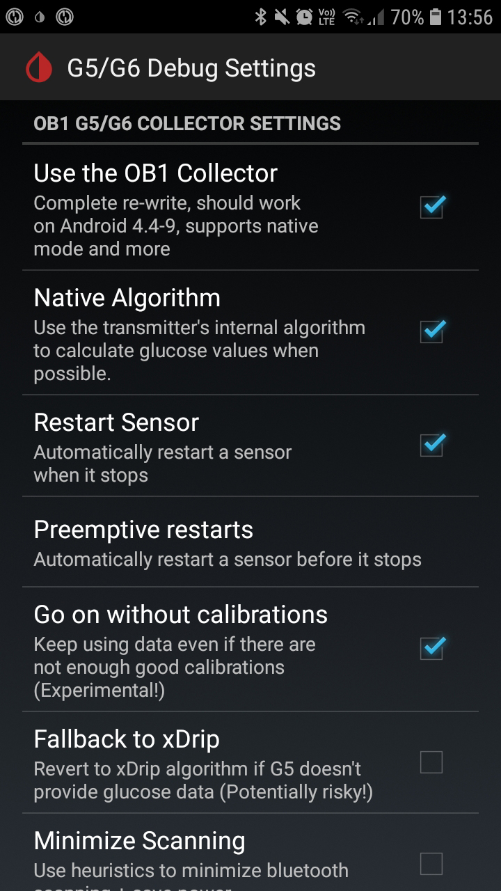 Can't calibrate new g6 + new transmitter: "invalid impossible slope ...