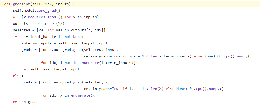 different process of two gradient functions in DeepEXplainrer and GradientExplainer to deal with ...