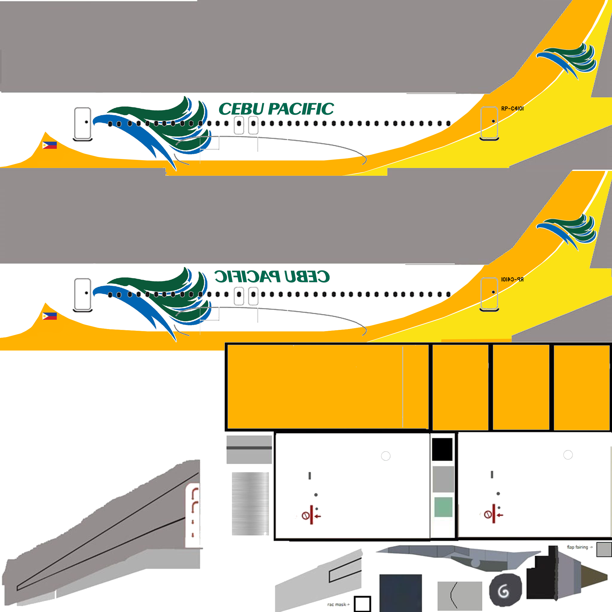 LIVERY REQUEST: Cebu Pacific Airbus A320-200 (2005 Livery) · Issue #403 · kolos26/GEOFS ...