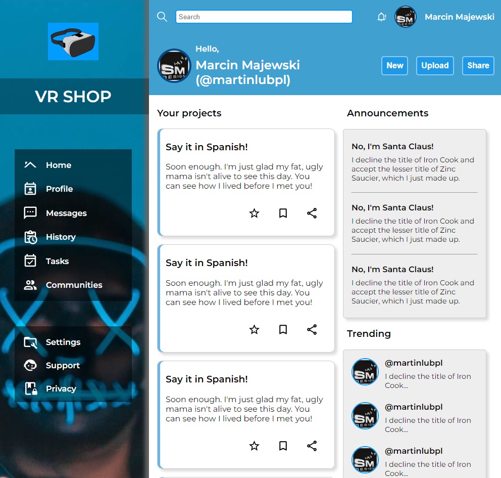 GitHub - martinlubpl/odin-admin-dashboard