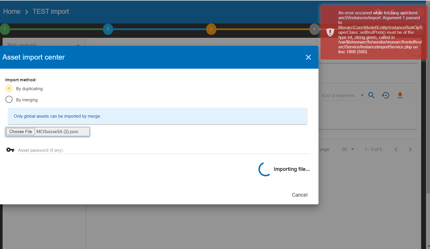 [FrontOffice] Import issue of setting operational risks values · Issue #394 · monarc-project ...