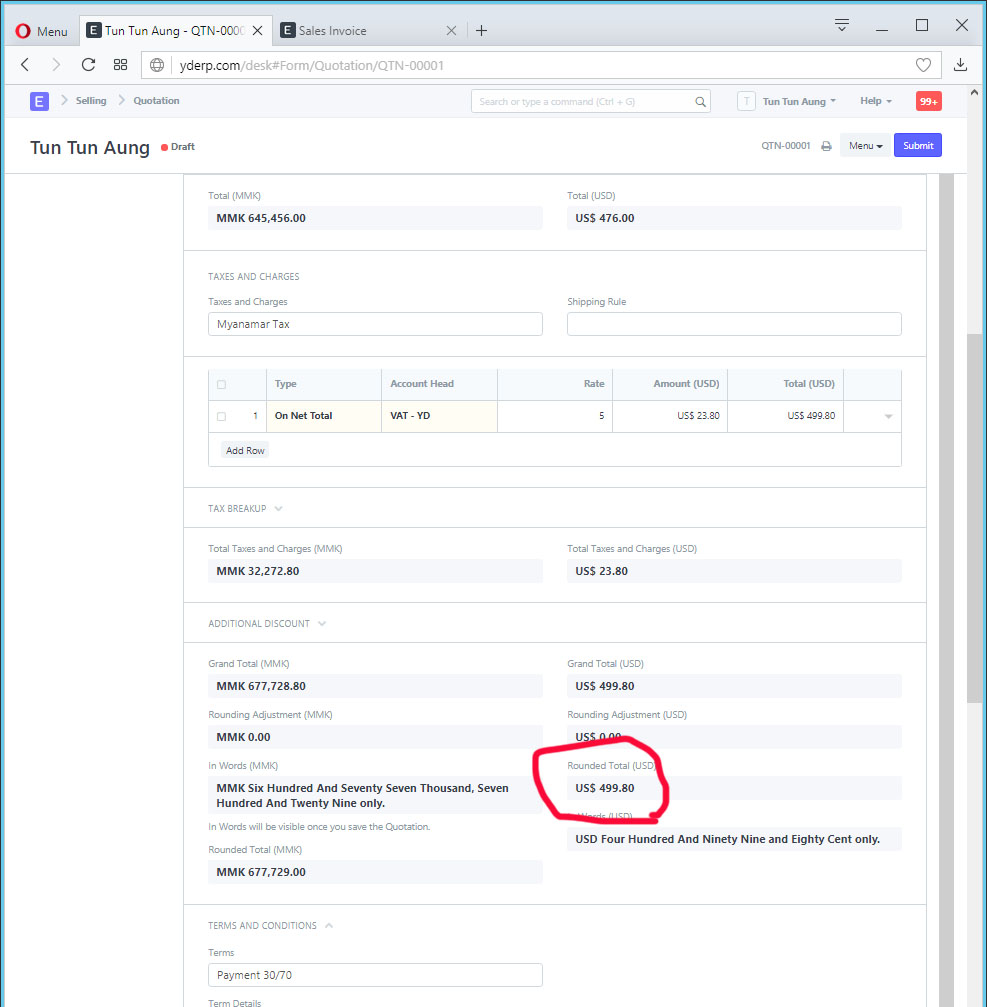 Pending Quotation's Foreign Currency amount in Email Digest · Issue ...