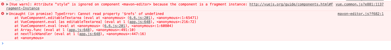 Cannot read property '$refs' of undefined · Issue #112 · hinesboy/mavonEditor · GitHub