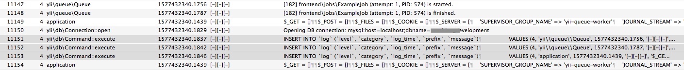 logger shows also "insert into log" queries (and three times each but only stores one) · Issue ...
