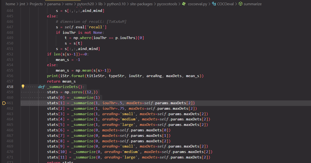 torchmetrics.detection.mean_ap.MeanAveragePrecision bug if en(max_detection_thresholds)