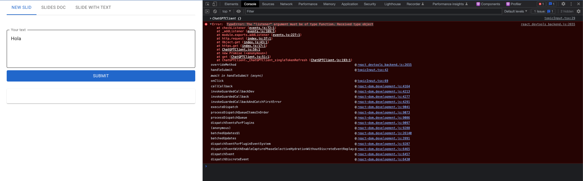 TypeError: The "listener" argument must be of type Function. · Issue #7 · abacaj/unofficial ...