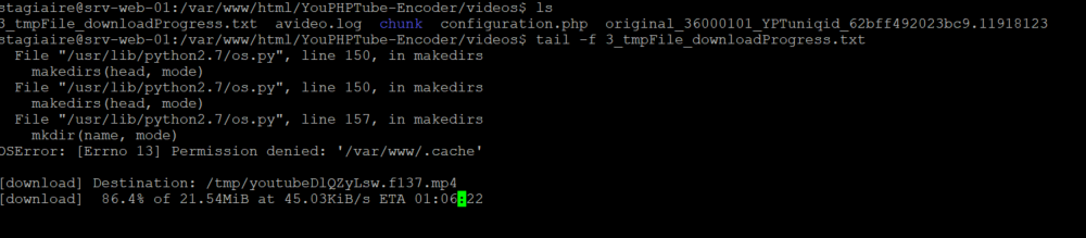 Problem - Downlaod bloc at 86% · Issue #442 · WWBN/AVideo-Encoder · GitHub