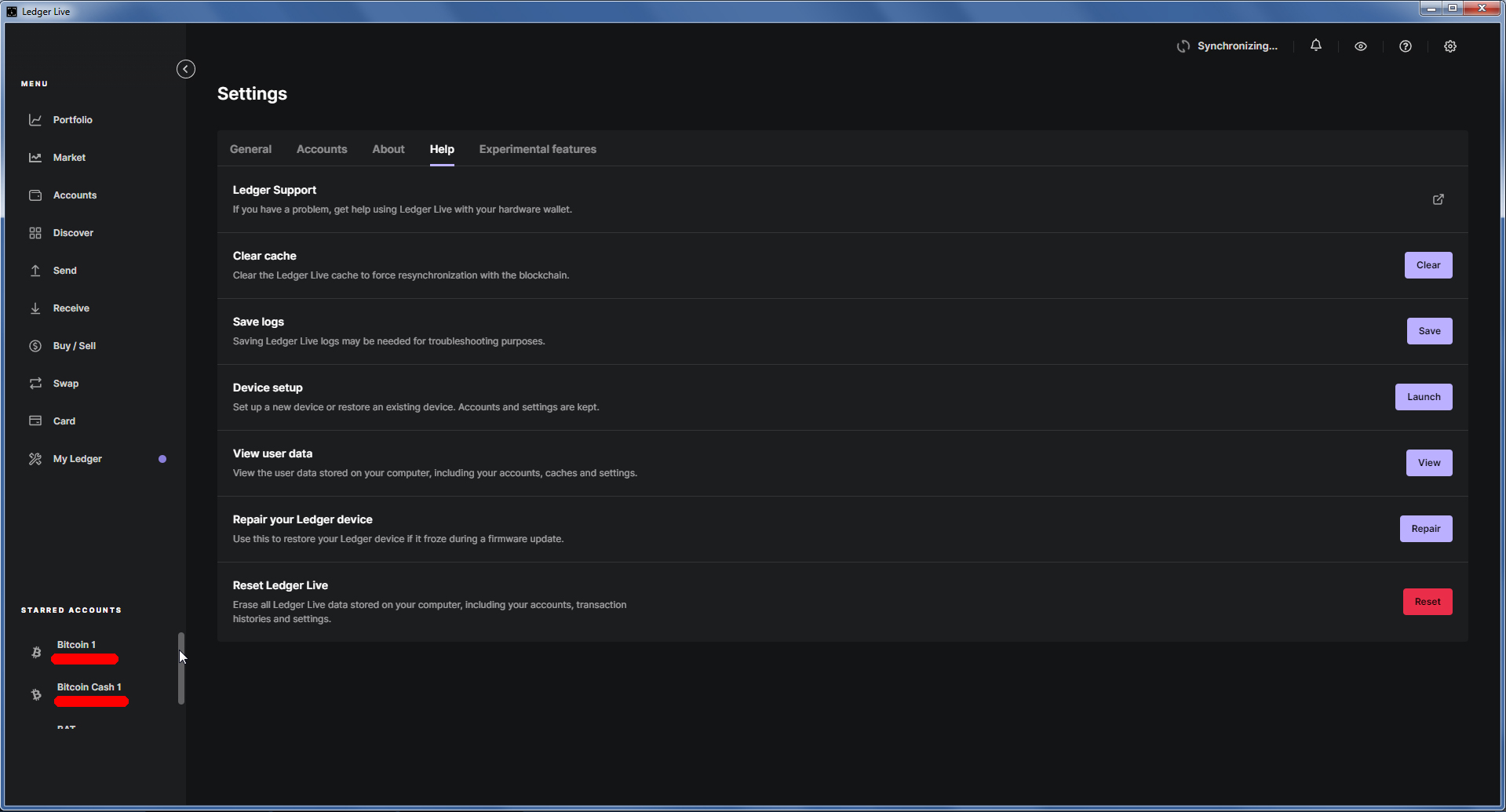 [Feature]: Starred Accounts on the left bar is partially visible · Issue #2107 · LedgerHQ/ledger ...