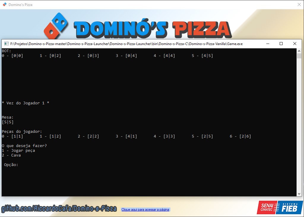 GitHub - RiccardoCafa/Domino-s-Pizza: Jogo de Dominó feito pela equipe ...