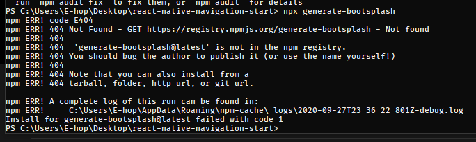 generate-bootsplash not found in mac · Issue #159 · zoontek/react-native-bootsplash · GitHub