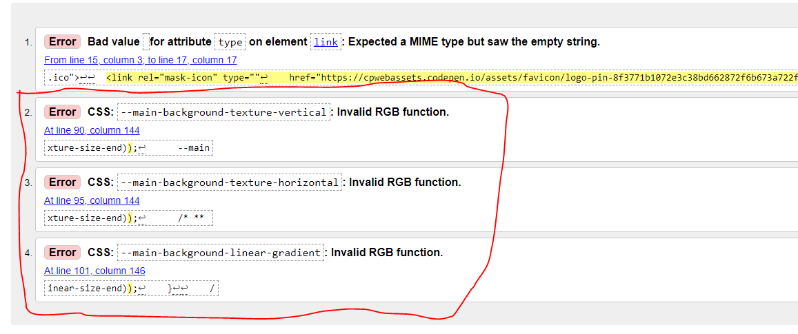 Custom properties cause an error alert inside RGB and RGBA functions · Issue #61 · w3c/markup ...