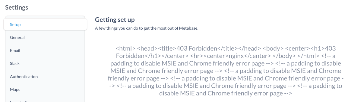 403 Errors when logged in as admin user · Issue #32724 · metabase/metabase · GitHub