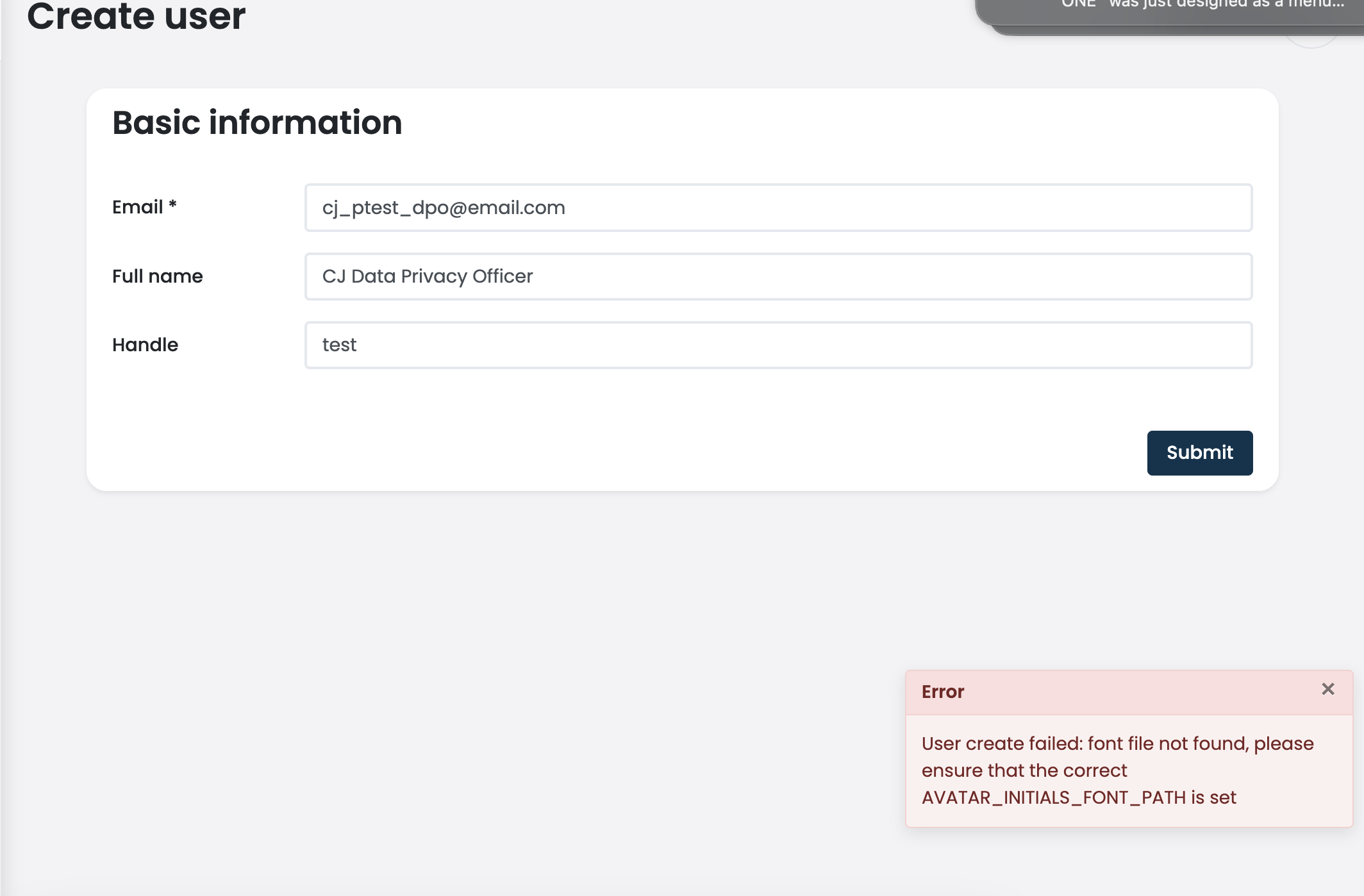 Error: font file not found, please ensure that the correct AVATAR ...