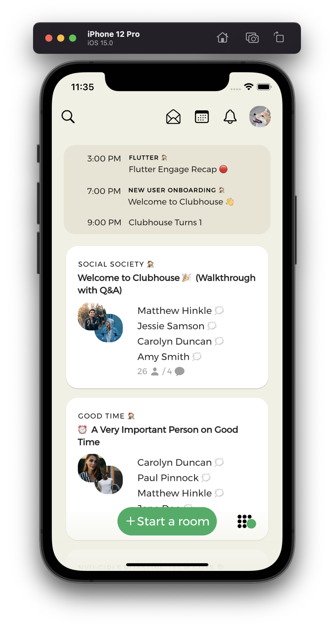 GitHub - HorlaRepo/clubhouse_ui: Clubhouse UI built with Flutter