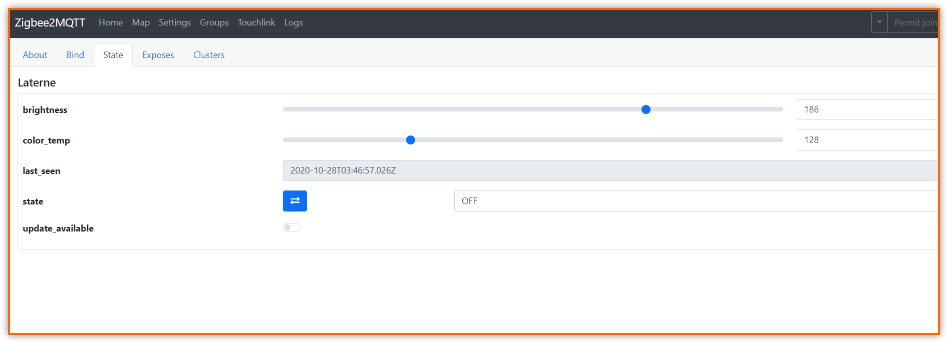 Exposes site is not loaded with an Osram lamp. · Issue #102 · nurikk/zigbee2mqtt-frontend · GitHub