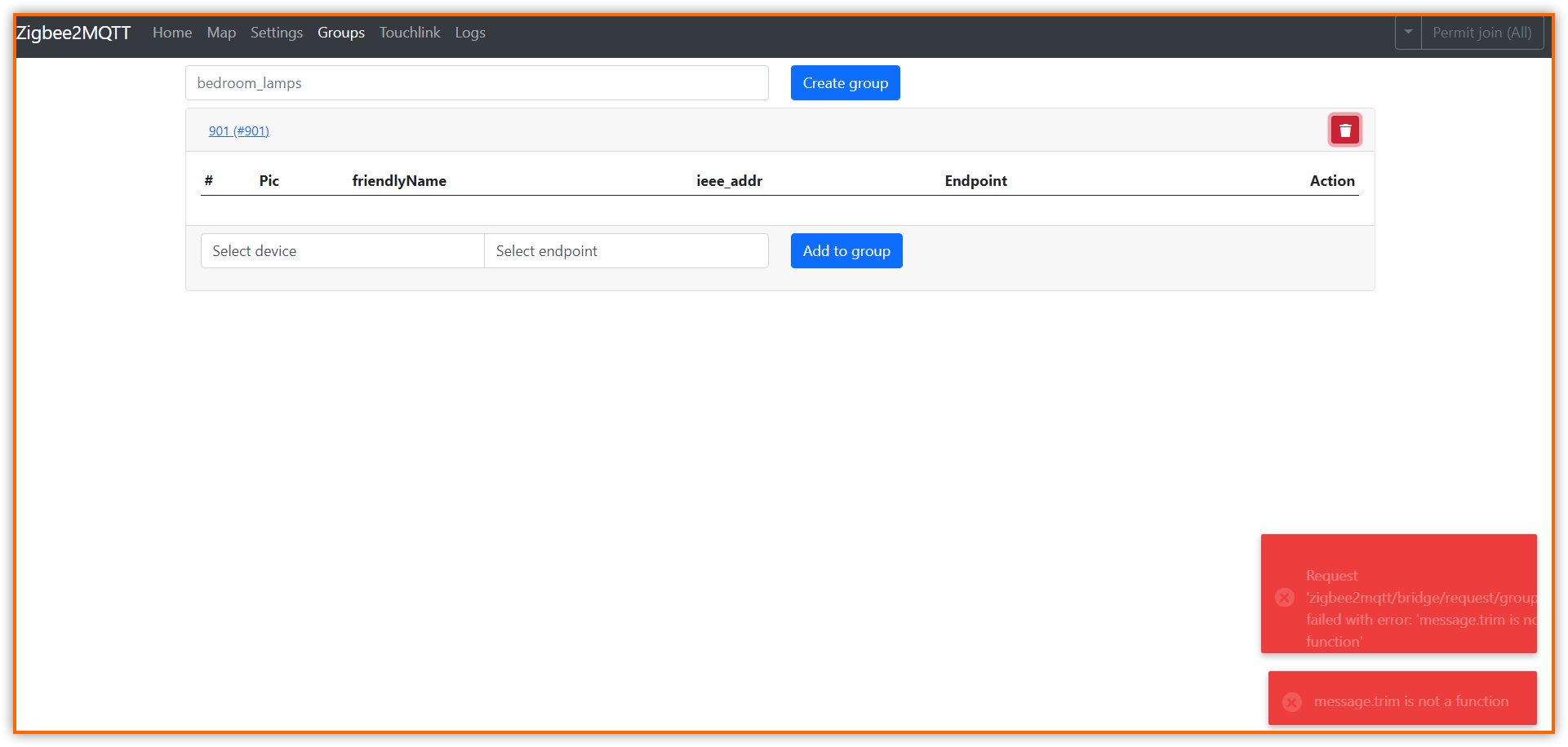 unknown group 901 (# 901) · Issue #111 · nurikk/zigbee2mqtt-frontend · GitHub