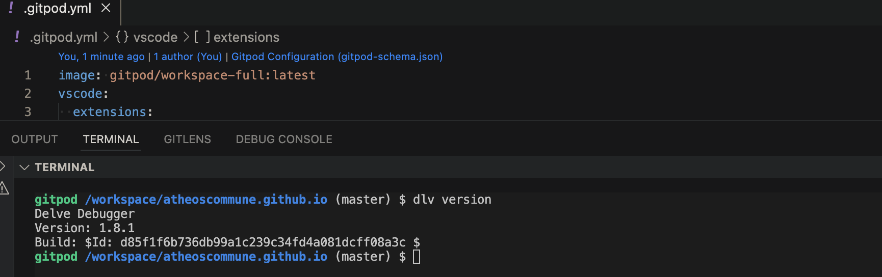current vscode-go requires extra tool dlv-dap to function · Issue #505 · gitpod-io/workspace ...