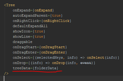 `children` of Tree is deprecated. Please use `treeData` instead.