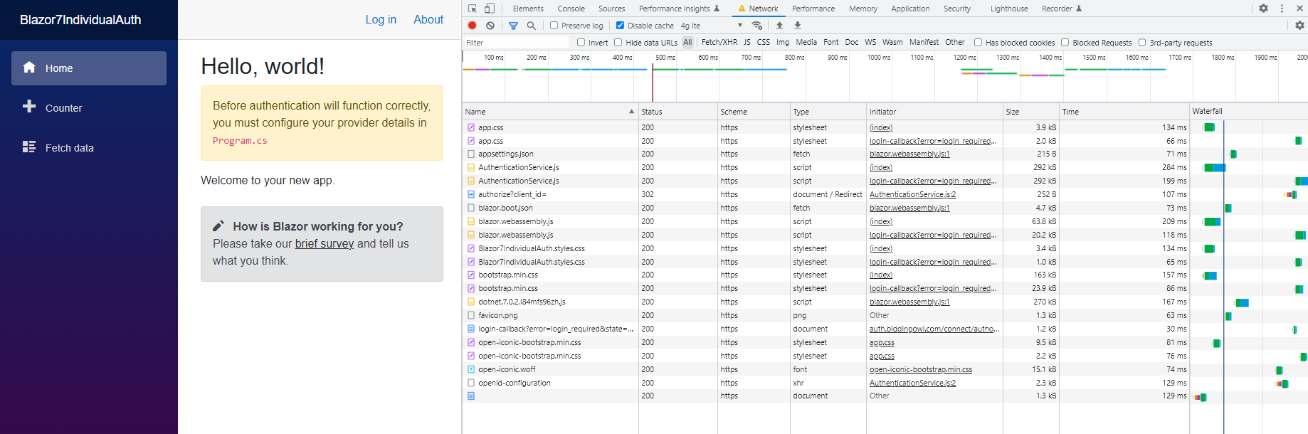 blazor wasm duplicated requests when using individual account auth · Issue #46658 · dotnet ...