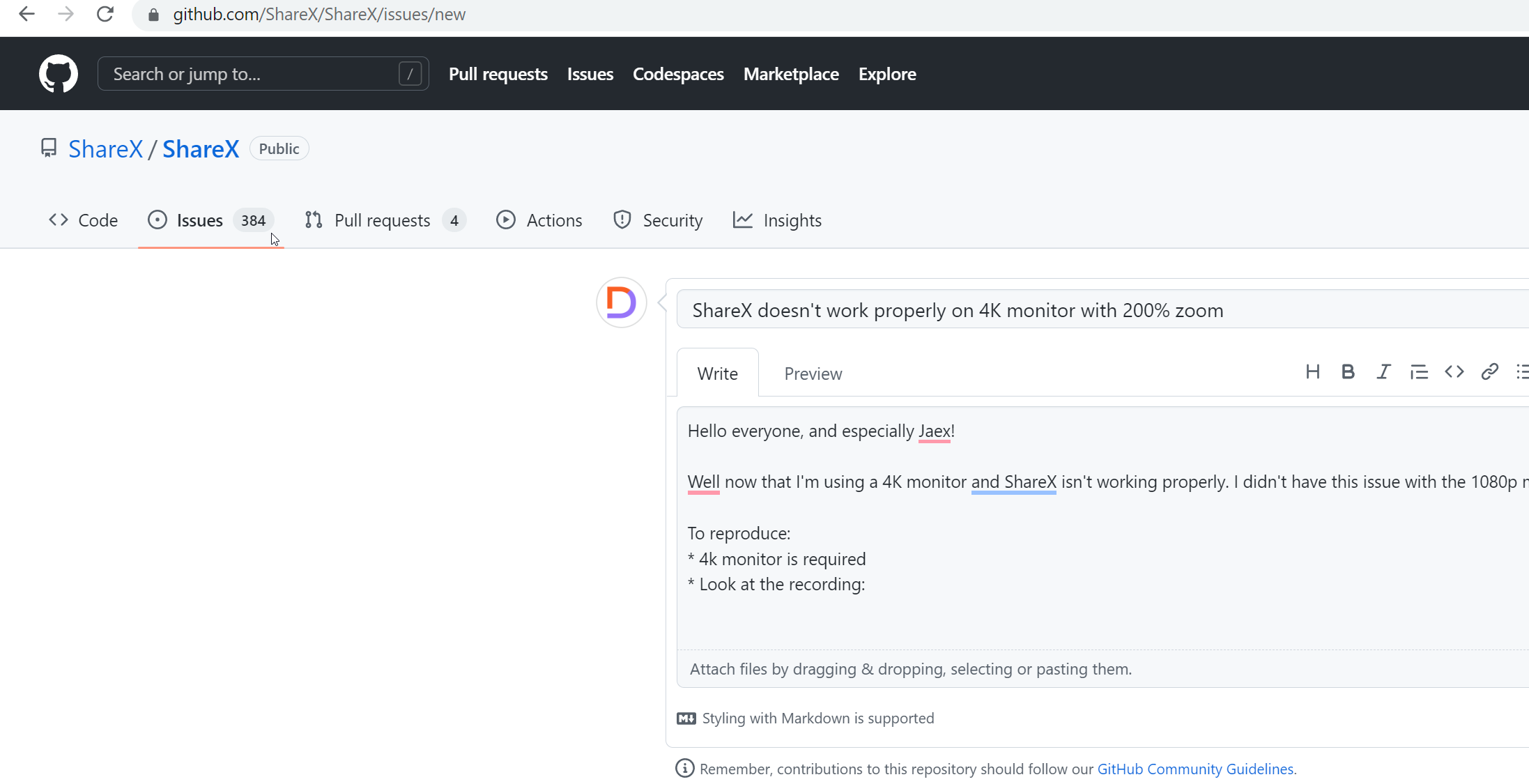 ShareX doesn't work properly on 4K monitor · Issue #6642 · ShareX/ShareX · GitHub