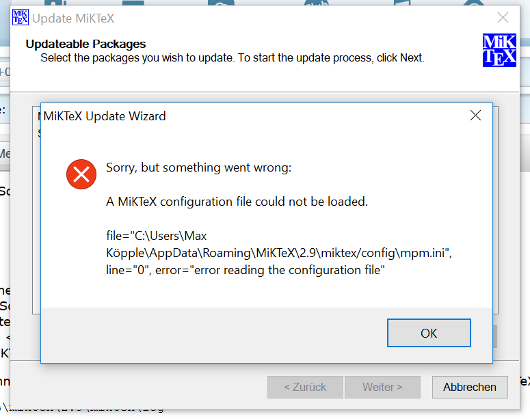 Error Reading The Configuration File · Issue 16 · Miktexmiktex · Github