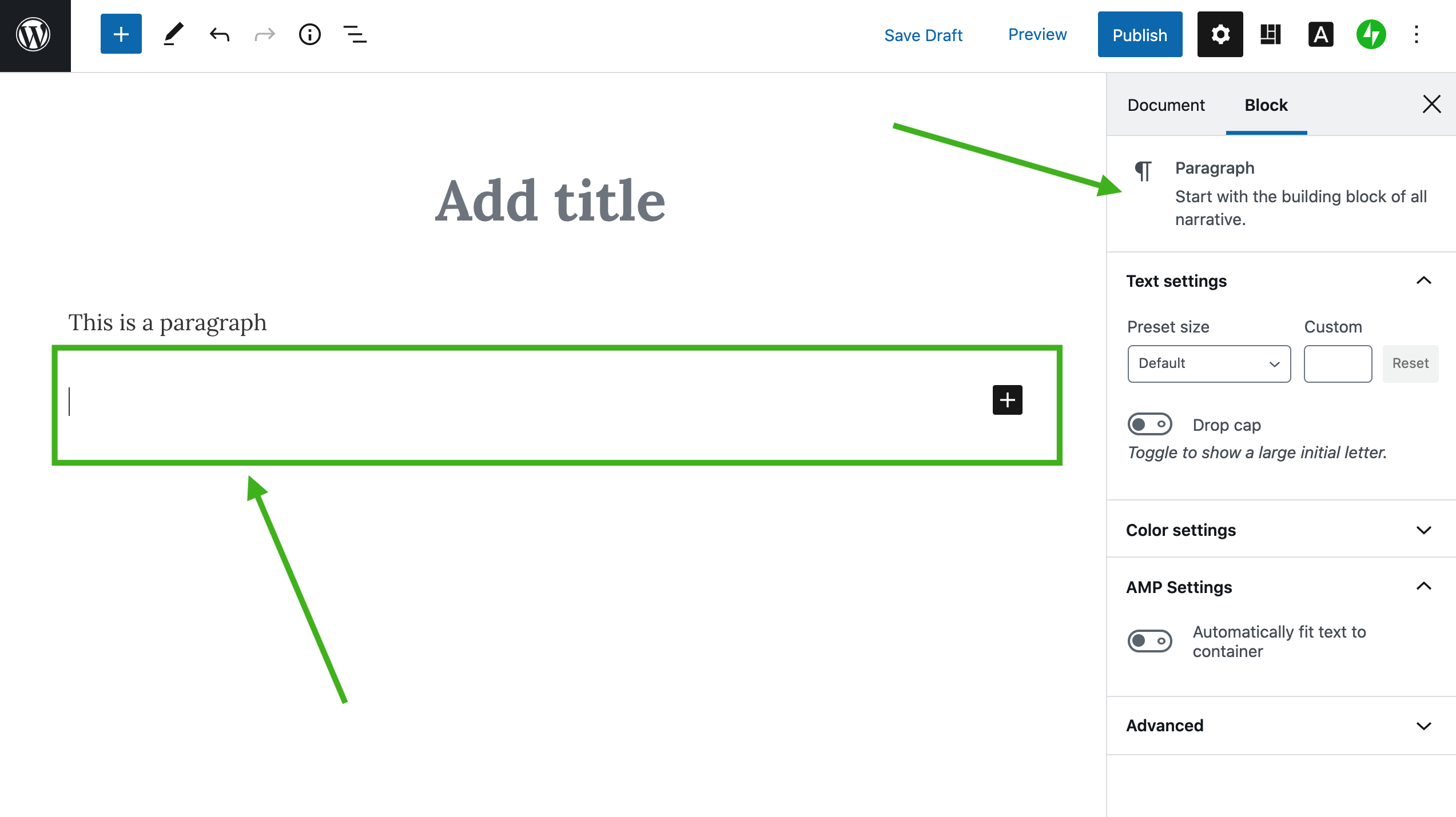 No toolbar on empty paragraph block · Issue #22079 · WordPress/gutenberg · GitHub