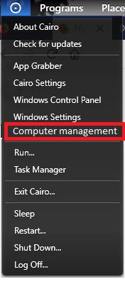 Add shortcut to computer management · Issue #60 · cairoshell/cairoshell · GitHub