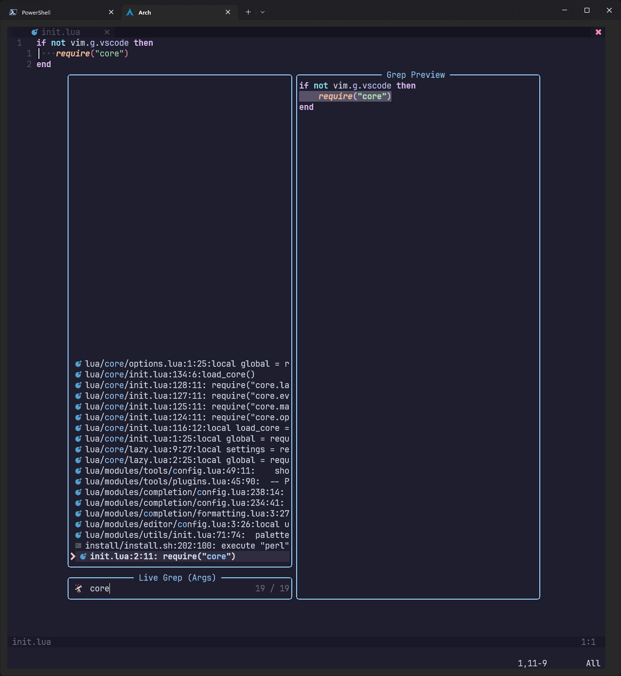 Preview pane empty after pressing ` fw` · Issue #430 · ayamir/nvimdots · GitHub
