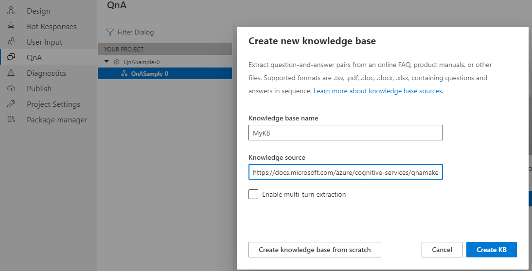 Create Qna Maker Knowledge Base By Importing Url Issue · Issue 5162 · Microsoftbotframework