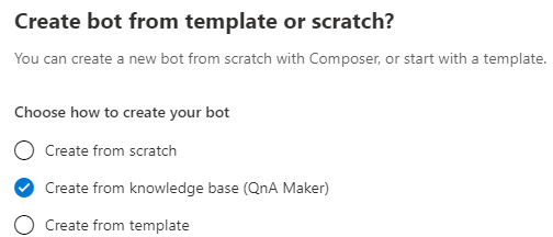Can we create a root bot from a QnA maker knowledge base template? · Issue #5164 · microsoft ...