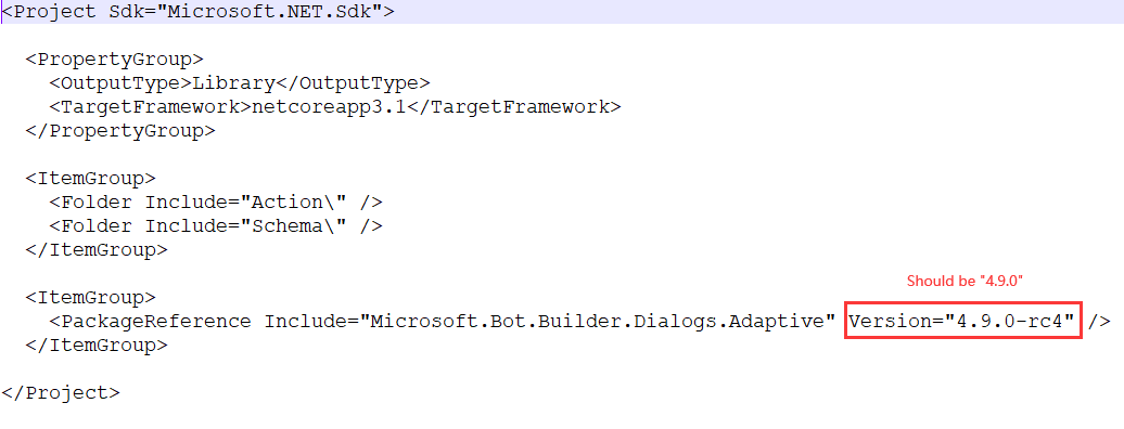 A package reference version inconsistent issue - custom action · Issue #3063 · microsoft ...